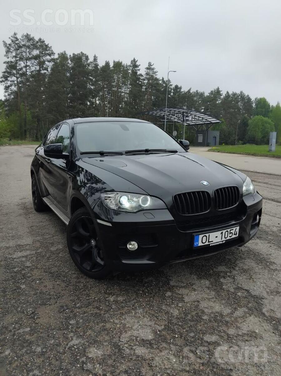 Black BMW X6 2010 in Riga, with an engine capacity of 3.00 L and mileage of 0 thousand km for 10800 €, photo 3 on AUTOMOTO.COM.LV