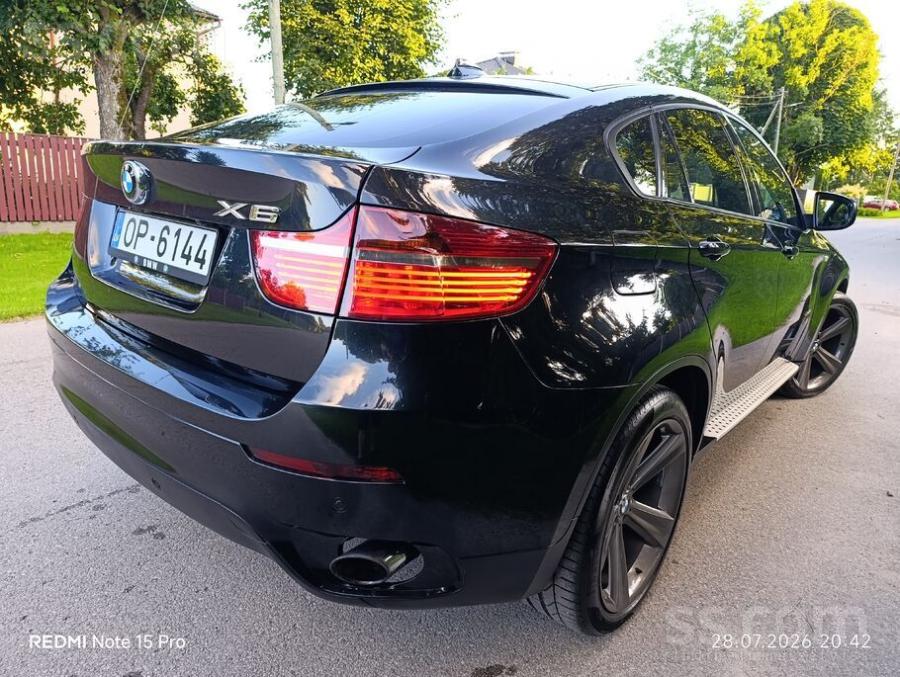 Melns BMW X6 2010 Rīga, ar dzinēja tilpumu 3.00 L un nobraukumu 315 tūkst. km par 9990 €, foto 3 vietnē AUTOMOTO.COM.LV