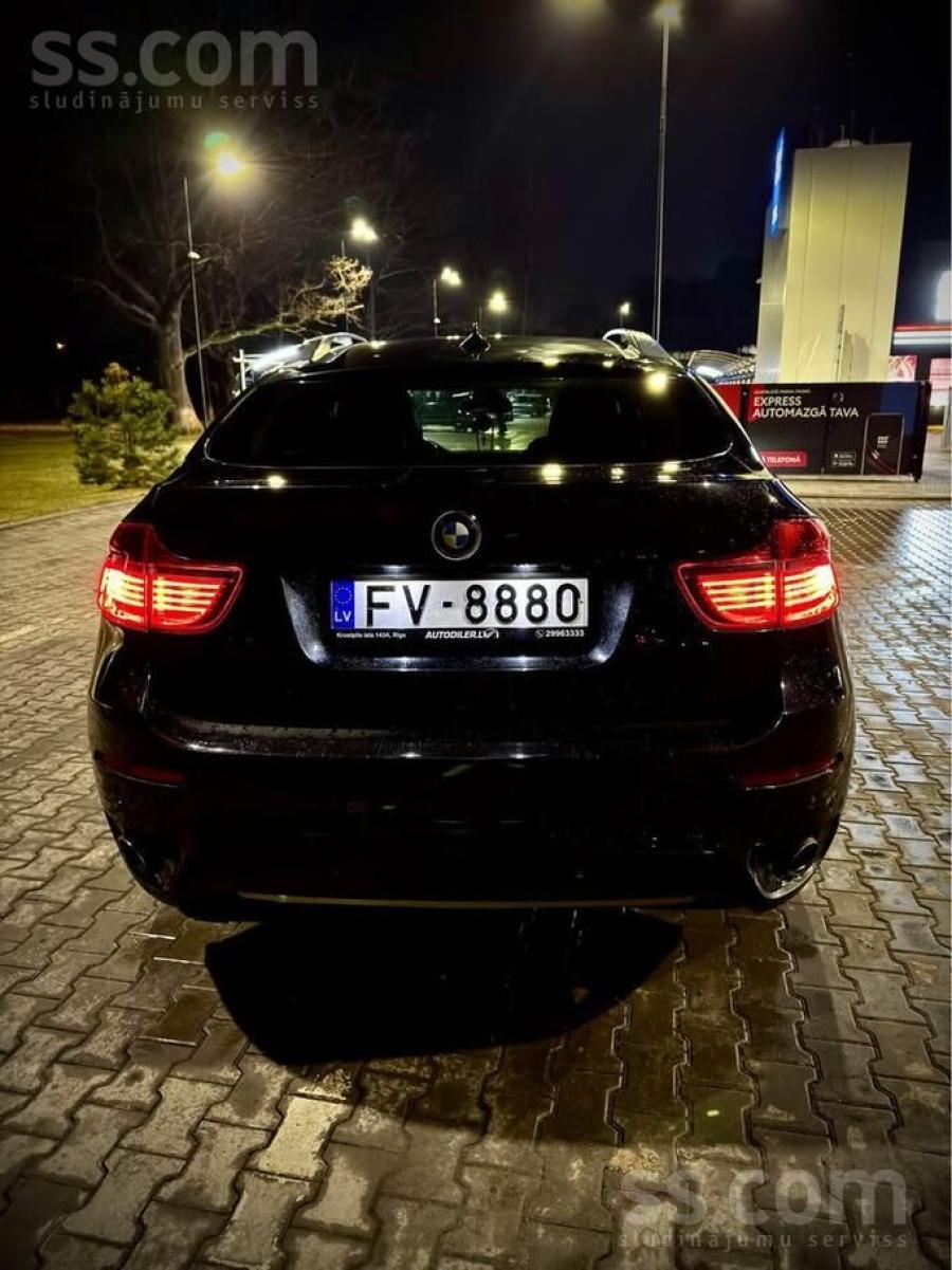 Black BMW X6 2012 in Riga, with an engine capacity of 3.00 L and mileage of 340 thousand km for 12800 €, photo 8 on AUTOMOTO.COM.LV