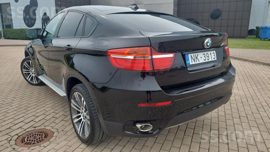 Black BMW X6 2014 in Riga, with an engine capacity of 3.00 L and mileage of 199 thousand km for 16500 €, photo 7 on AUTOMOTO.COM.LV