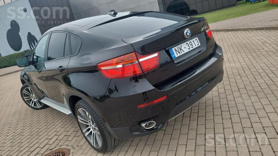 Black BMW X6 2014 in Riga, with an engine capacity of 3.00 L and mileage of 199 thousand km for 16500 €, photo 31 on AUTOMOTO.COM.LV
