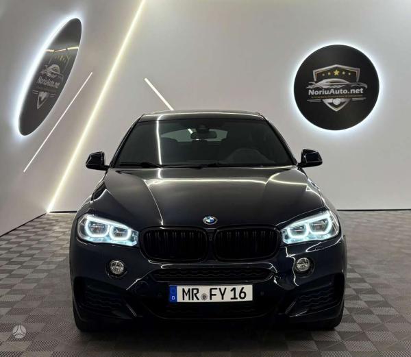 Black BMW X6 2014 in Marijampole, with an engine capacity of 2.99 L and mileage of 259 thousand km for 23750 €, photo 6 on AUTOMOTO.COM.LV