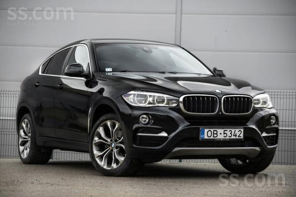 Black BMW X6 2015 in Tukums, with an engine capacity of 3.00 L and mileage of 198 thousand km for 14950 €, photo 1 on AUTOMOTO.COM.LV