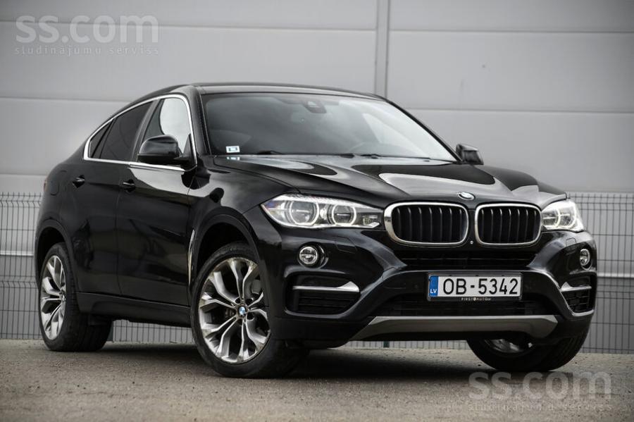 Black BMW X6 2015 in Tukums, with an engine capacity of 3.00 L and mileage of 198 thousand km for 14950 €, photo 1 on AUTOMOTO.COM.LV