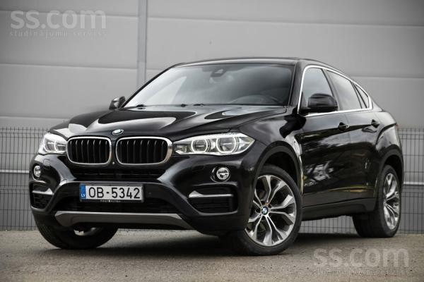 Black BMW X6 2015 in Tukums, with an engine capacity of 3.00 L and mileage of 198 thousand km for 14950 €, photo 2 on AUTOMOTO.COM.LV