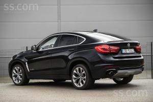 Black BMW X6 2015 in Tukums, with an engine capacity of 3.00 L and mileage of 198 thousand km for 14950 €, photo 6 on AUTOMOTO.COM.LV