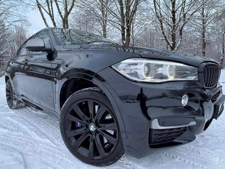 Black BMW X6 2015 in Siauliai, with an engine capacity of 3.00 L and mileage of 197 thousand km for 23900 €, photo 9 on AUTOMOTO.COM.LV