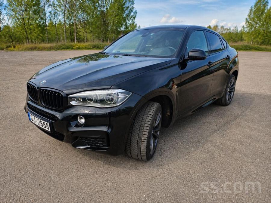 Black BMW X6 2015 in Riga, with an engine capacity of 3.00 L and mileage of 204 thousand km for 26000 €, photo 1 on AUTOMOTO.COM.LV