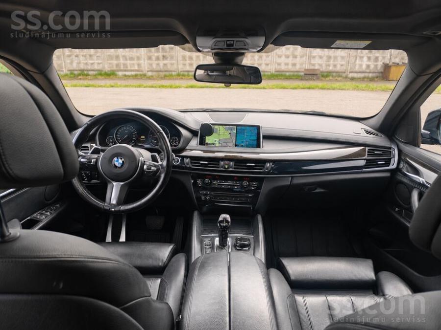 Black BMW X6 2015 in Riga, with an engine capacity of 3.00 L and mileage of 204 thousand km for 26000 €, photo 7 on AUTOMOTO.COM.LV