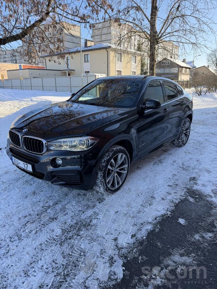 Black BMW X6 2015 in Riga, with an engine capacity of 3.00 L and mileage of 0 thousand km for 21500 €, photo 1 on AUTOMOTO.COM.LV