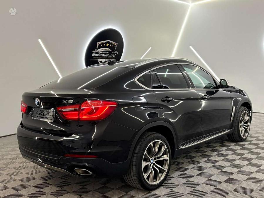 Black BMW X6 2015 in Marijampole, with an engine capacity of 2.99 L and mileage of 175 thousand km for 23450 €, photo 30 on AUTOMOTO.COM.LV