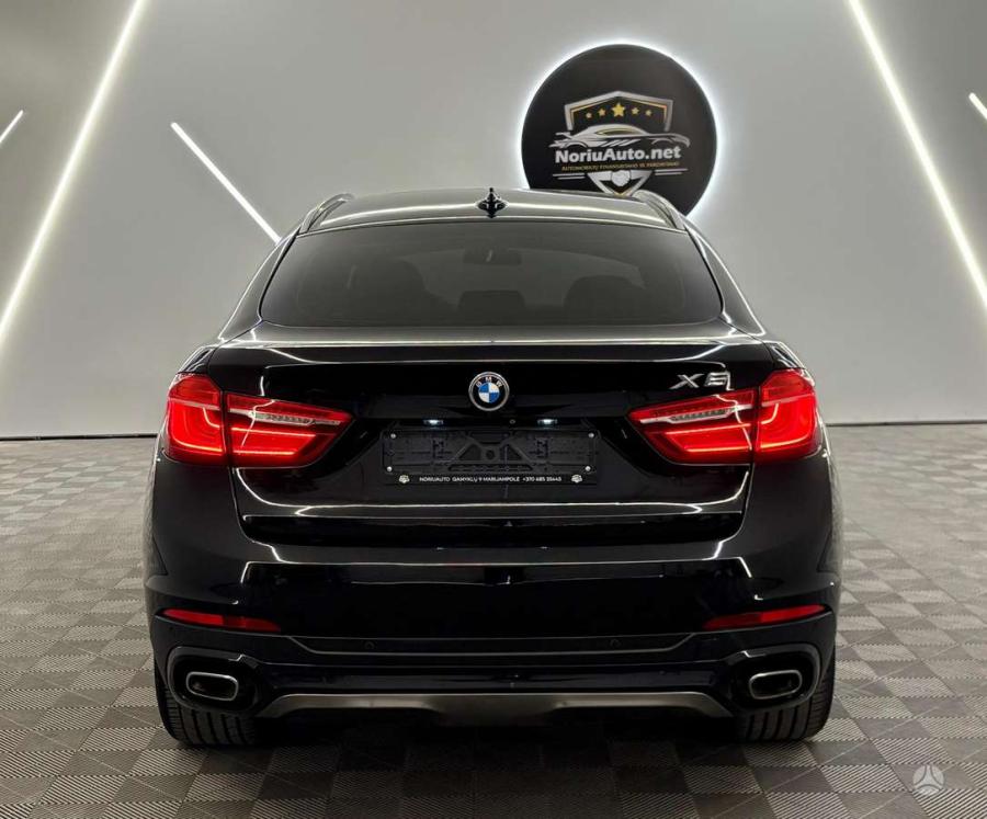Black BMW X6 2015 in Marijampole, with an engine capacity of 2.99 L and mileage of 175 thousand km for 23450 €, photo 32 on AUTOMOTO.COM.LV