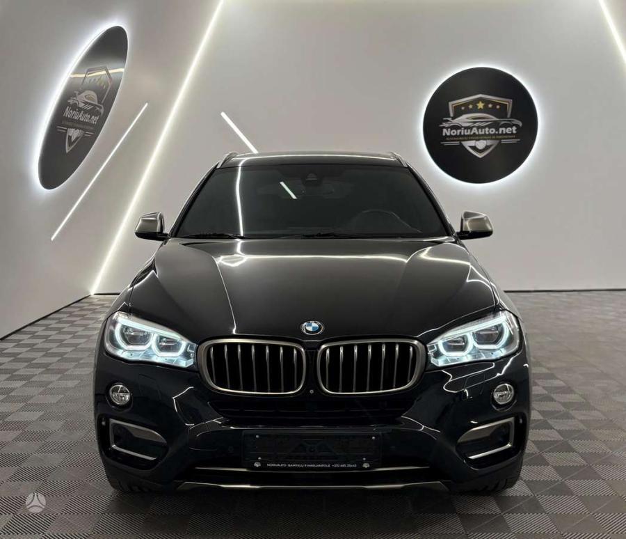 Black BMW X6 2015 in Marijampole, with an engine capacity of 2.99 L and mileage of 175 thousand km for 23450 €, photo 34 on AUTOMOTO.COM.LV