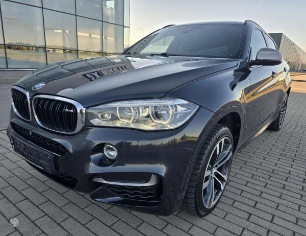 Black BMW X6 2015 in Panevezys, with an engine capacity of 2.99 L and mileage of 313 thousand km for 22999 €, photo 10 on AUTOMOTO.COM.LV