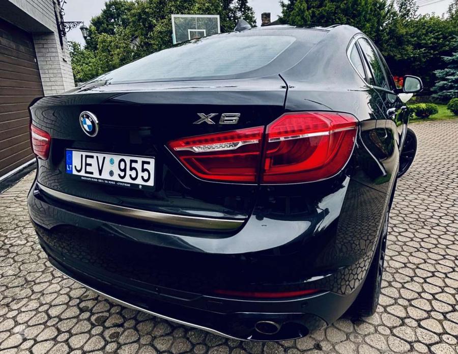 Melns BMW X6 2015 Kaišiadorys, ar dzinēja tilpumu 2.99 L un nobraukumu 268 tūkst. km par 1850 €, foto 8 vietnē AUTOMOTO.COM.LV