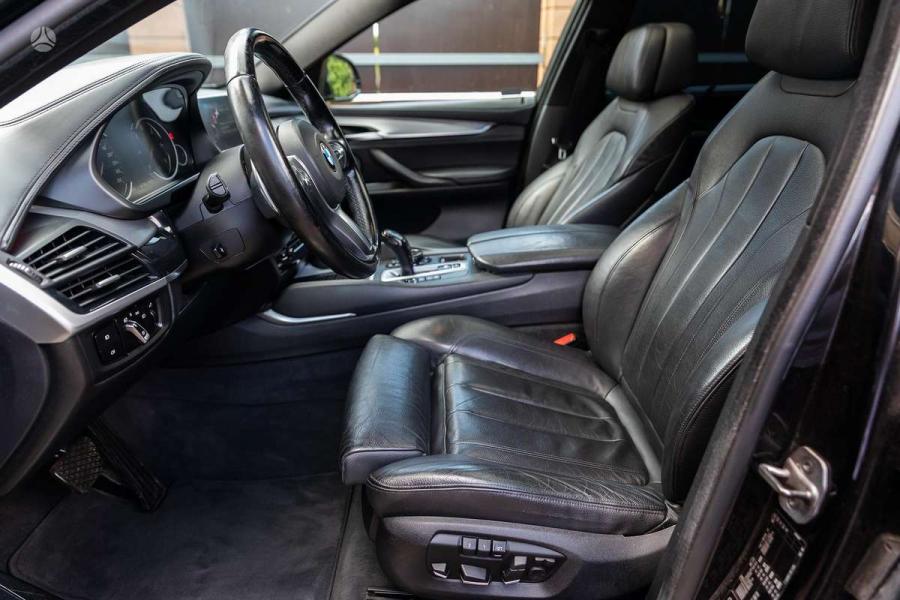 Black BMW X6 2015 in Siauliai, with an engine capacity of 2.99 L and mileage of 252 thousand km for 23500 €, photo 14 on AUTOMOTO.COM.LV