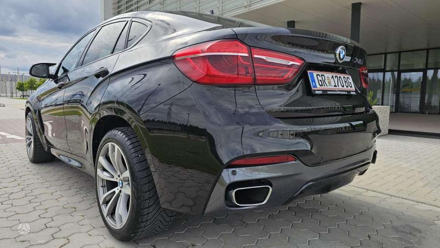 Melns BMW X6 2015 Kauņa, ar dzinēja tilpumu 2.99 L un nobraukumu 229 tūkst. km par 23490 €, foto 4 vietnē AUTOMOTO.COM.LV