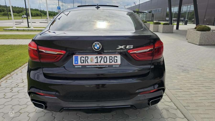 Melns BMW X6 2015 Kauņa, ar dzinēja tilpumu 2.99 L un nobraukumu 229 tūkst. km par 23490 €, foto 9 vietnē AUTOMOTO.COM.LV