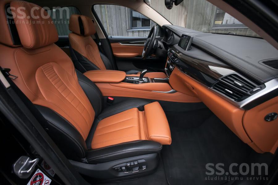 Black BMW X6 2016 in Tukums, with an engine capacity of 3.00 L and mileage of 290 thousand km for 18900 €, photo 7 on AUTOMOTO.COM.LV