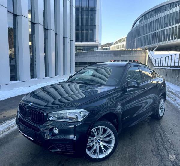 Black BMW X6 2016 in Vilnius, with an engine capacity of 2.99 L and mileage of 261 thousand km for 23999 €, photo 4 on AUTOMOTO.COM.LV