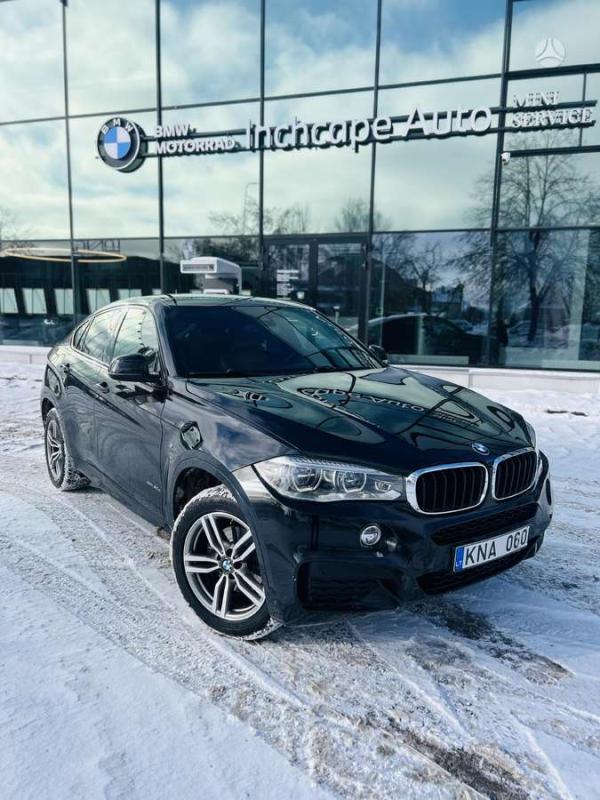 Black BMW X6 2016 in Kaunas, with an engine capacity of 2.99 L and mileage of 217 thousand km for 25300 €, photo 2 on AUTOMOTO.COM.LV