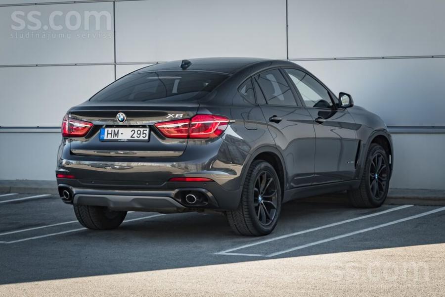 Black BMW X6 2016 in Riga, with an engine capacity of 3.00 L and mileage of 192 thousand km for 20990 €, photo 5 on AUTOMOTO.COM.LV