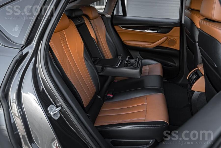 Black BMW X6 2016 in Riga, with an engine capacity of 3.00 L and mileage of 192 thousand km for 20990 €, photo 14 on AUTOMOTO.COM.LV