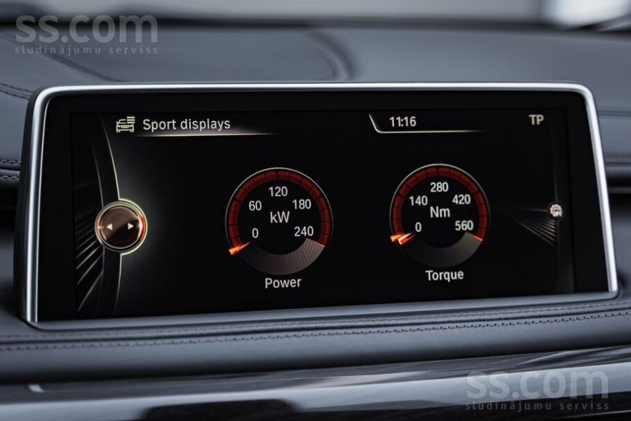 Black BMW X6 2016 in Riga, with an engine capacity of 3.00 L and mileage of 192 thousand km for 20990 €, photo 25 on AUTOMOTO.COM.LV