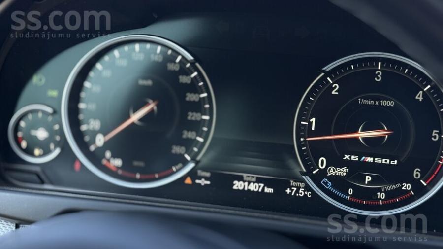 Melns BMW X6 2016 Jelgava, ar dzinēja tilpumu 3.00 L un nobraukumu 201 tūkst. km par 25990 €, foto 14 vietnē AUTOMOTO.COM.LV