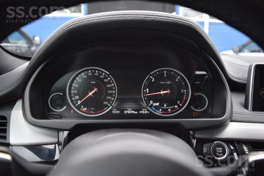 Black BMW X6 2016 in Riga, with an engine capacity of 3.00 L and mileage of 276 thousand km for 20900 €, photo 13 on AUTOMOTO.COM.LV