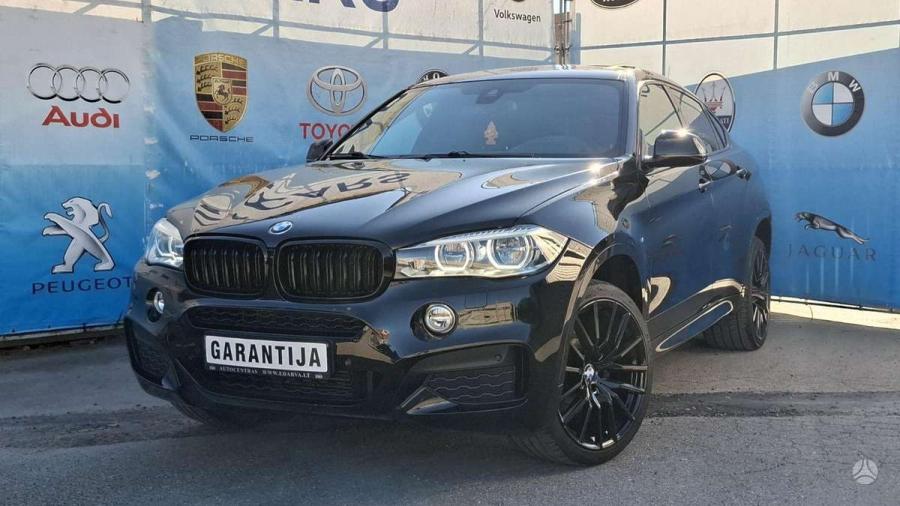 Black BMW X6 2016 in Kaunas, with an engine capacity of 2.99 L and mileage of 269 thousand km for 23900 €, photo 1 on AUTOMOTO.COM.LV