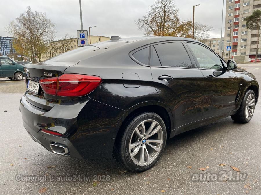 Black BMW X6 2016 in Tallinn, with an engine capacity of 3.00 L and mileage of 109 thousand km for 28000 €, photo 4 on AUTOMOTO.COM.LV