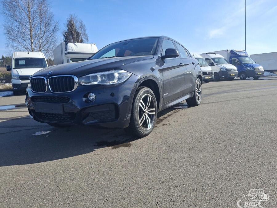 Black BMW X6 2017 in Avizieniai, with an engine capacity of 3.00 L and mileage of 99 thousand km for 24900 €, photo 2 on AUTOMOTO.COM.LV
