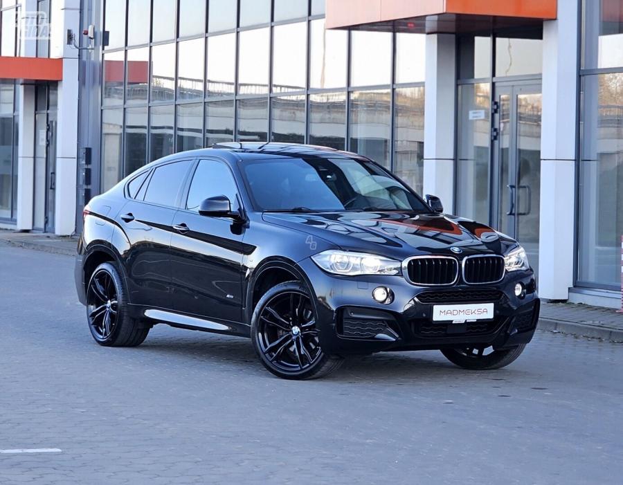 Black BMW X6 2017 in Vilnius, with an engine capacity of 3.00 L and mileage of 270 thousand km for 23950 €, photo 1 on AUTOMOTO.COM.LV