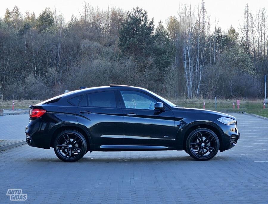 Black BMW X6 2017 in Vilnius, with an engine capacity of 3.00 L and mileage of 270 thousand km for 23950 €, photo 4 on AUTOMOTO.COM.LV