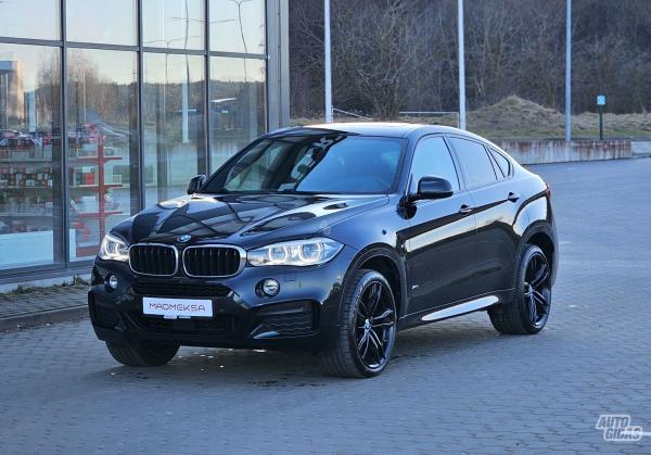 Black BMW X6 2017 in Vilnius, with an engine capacity of 3.00 L and mileage of 270 thousand km for 23950 €, photo 8 on AUTOMOTO.COM.LV