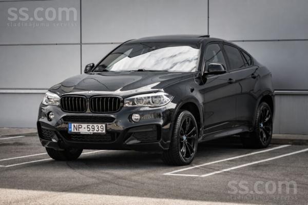 Black BMW X6 2017 in Riga, with an engine capacity of 3.00 L and mileage of 282 thousand km for 23500 €, photo 1 on AUTOMOTO.COM.LV