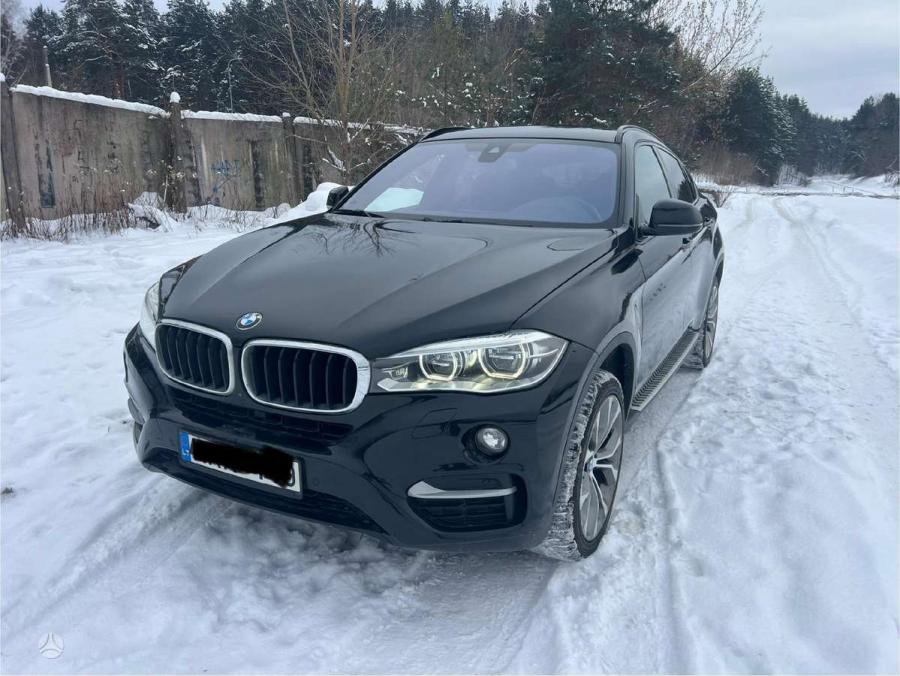 Black BMW X6 2018 in Vilnius, with an engine capacity of 2.99 L and mileage of 81 thousand km for 34900 €, photo 1 on AUTOMOTO.COM.LV
