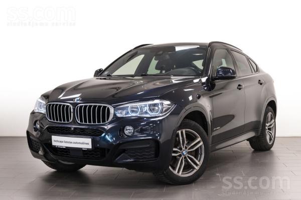 Black BMW X6 2019 in Riga, with an engine capacity of 3.00 L and mileage of 208 thousand km for 28900 €, photo 1 on AUTOMOTO.COM.LV