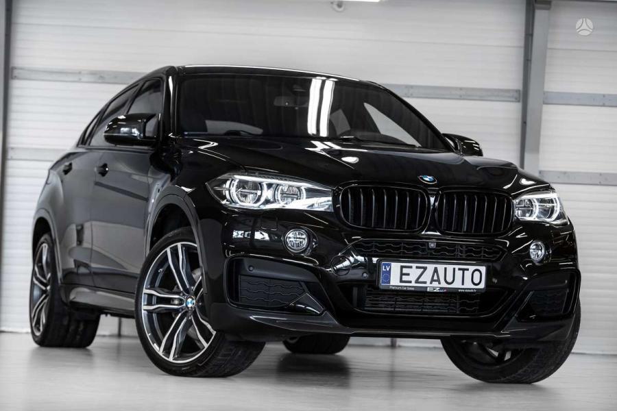 Black BMW X6 2019 in Tukums, with an engine capacity of 2.99 L and mileage of 233 thousand km for 25990 €, photo 3 on AUTOMOTO.COM.LV