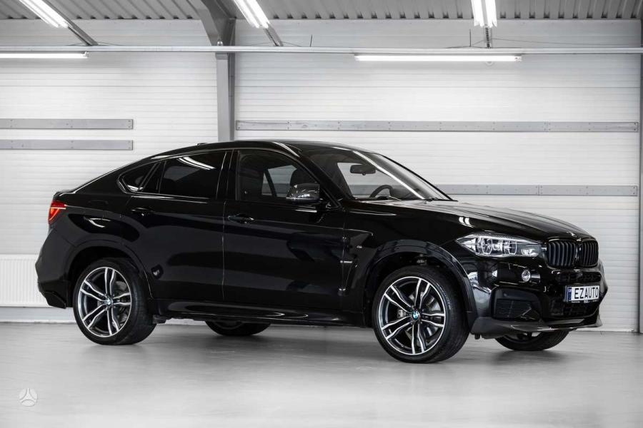 Black BMW X6 2019 in Tukums, with an engine capacity of 2.99 L and mileage of 233 thousand km for 25990 €, photo 6 on AUTOMOTO.COM.LV