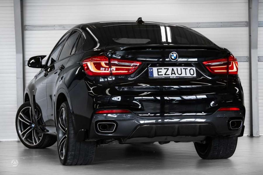 Black BMW X6 2019 in Tukums, with an engine capacity of 2.99 L and mileage of 233 thousand km for 25990 €, photo 10 on AUTOMOTO.COM.LV