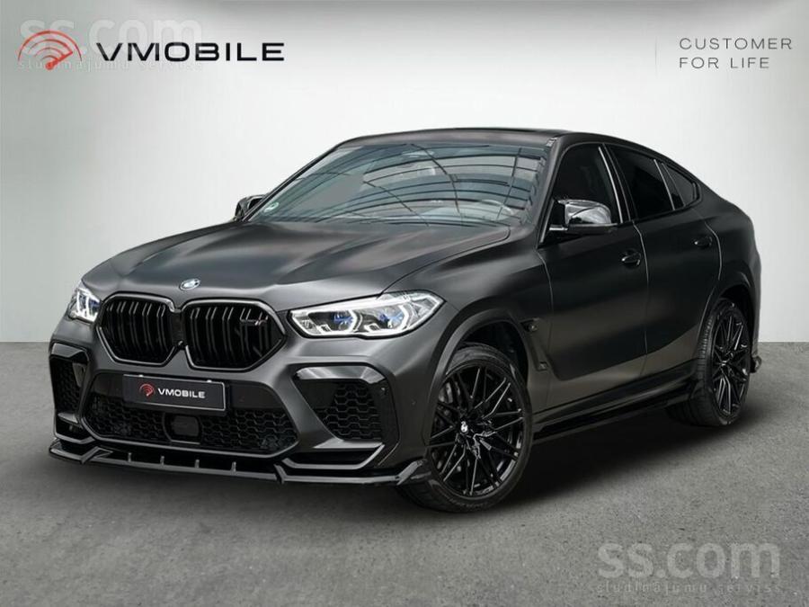 Black BMW X6 2021 in Riga, with an engine capacity of 4.40 L and mileage of 32 thousand km for 87990 €, photo 1 on AUTOMOTO.COM.LV