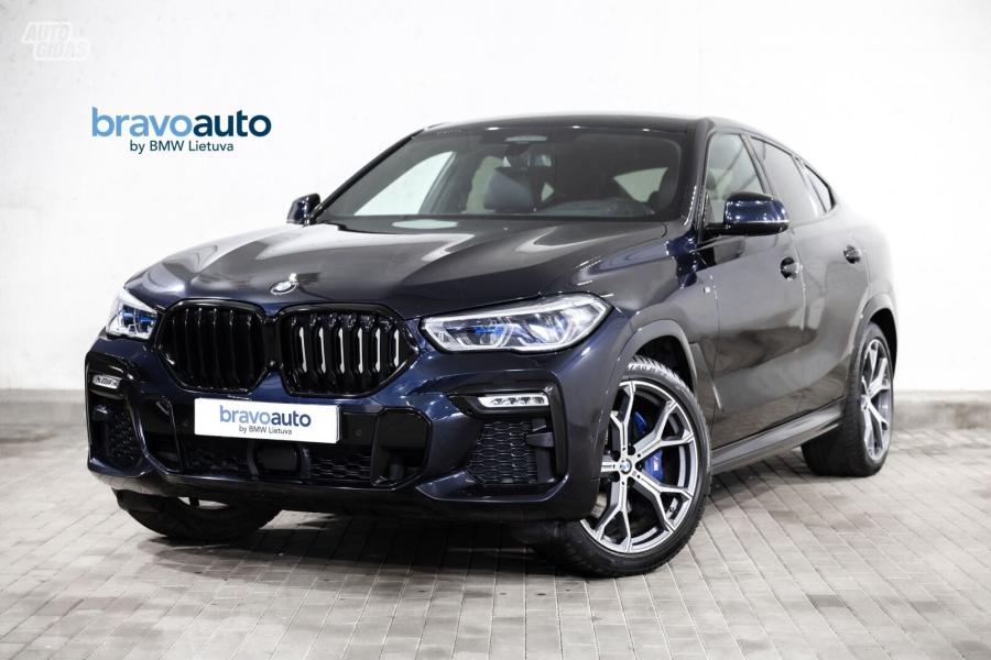 Black BMW X6 2021 in Vilnius, with an engine capacity of 3.00 L and mileage of 107 thousand km for 59491 €, photo 1 on AUTOMOTO.COM.LV