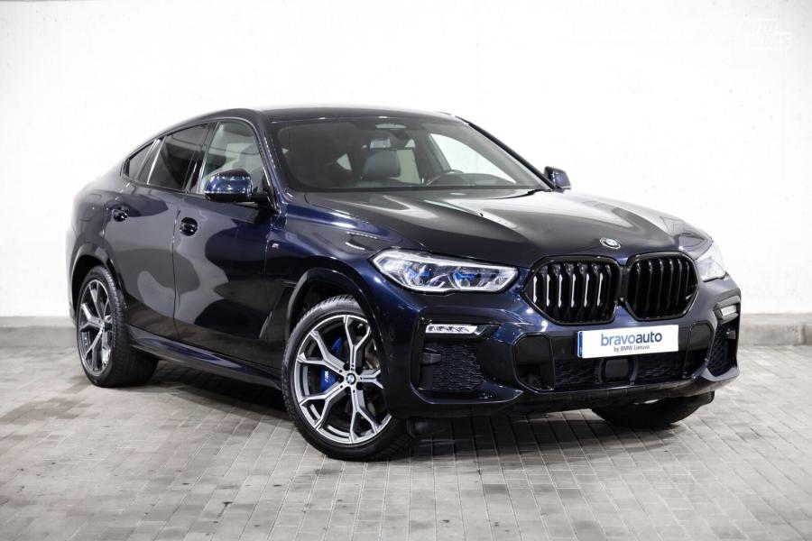 Black BMW X6 2021 in Vilnius, with an engine capacity of 3.00 L and mileage of 107 thousand km for 59491 €, photo 3 on AUTOMOTO.COM.LV