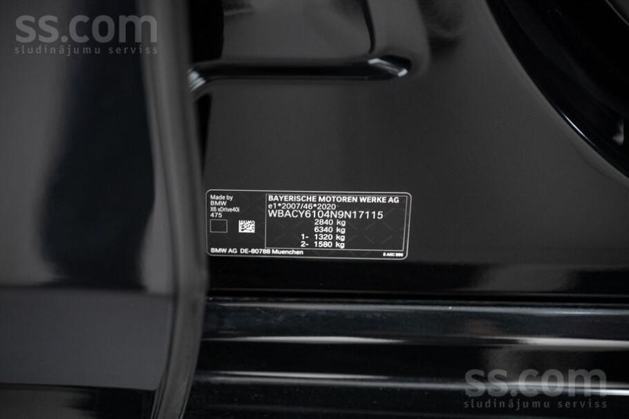 Melns BMW X6 2022 Rīga, ar dzinēja tilpumu 3.00 L un nobraukumu 79 tūkst. km par 57500 €, foto 9 vietnē AUTOMOTO.COM.LV