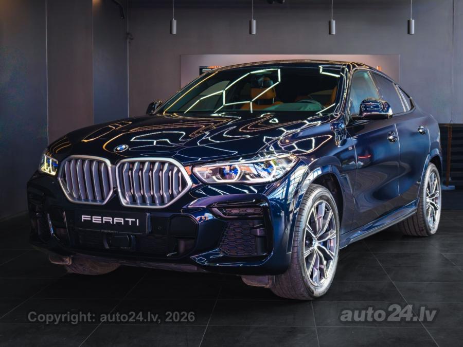 Black BMW X6 2023 in Tallinn, with an engine capacity of 3.00 L and mileage of 47 thousand km for 76000 €, photo 1 on AUTOMOTO.COM.LV