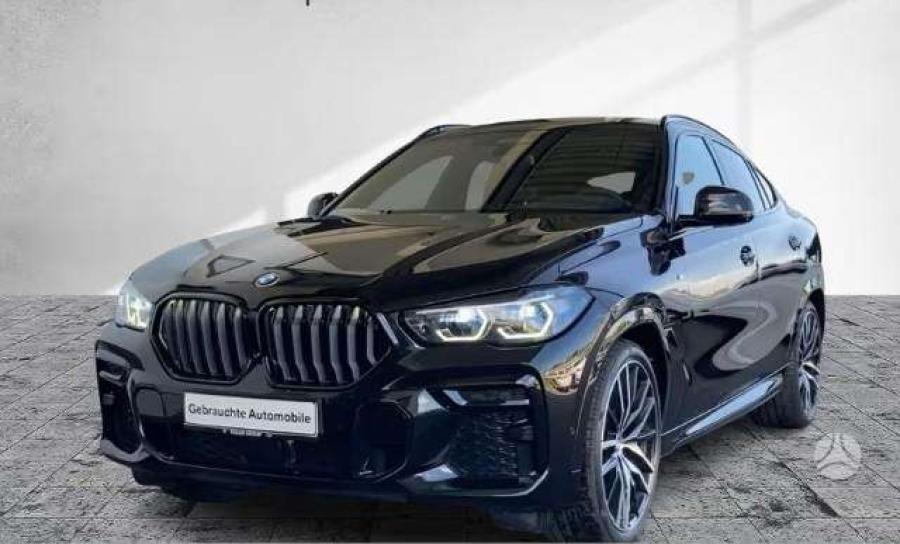 Black BMW X6 2024 in Vilnius, with an engine capacity of 2.99 L and mileage of 44 thousand km for 82000 €, photo 1 on AUTOMOTO.COM.LV