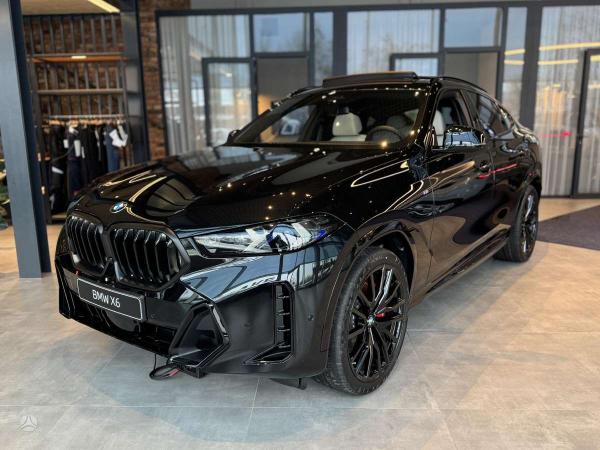 Melns BMW X6 2025 Kauņa, ar dzinēja tilpumu 2.99 L un nobraukumu 14 tūkst. km par 99500 €, foto 1 vietnē AUTOMOTO.COM.LV