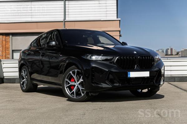 Black BMW X6 2025 in Riga, with an engine capacity of 3.00 L and mileage of 19 thousand km for 87000 €, photo 1 on AUTOMOTO.COM.LV
